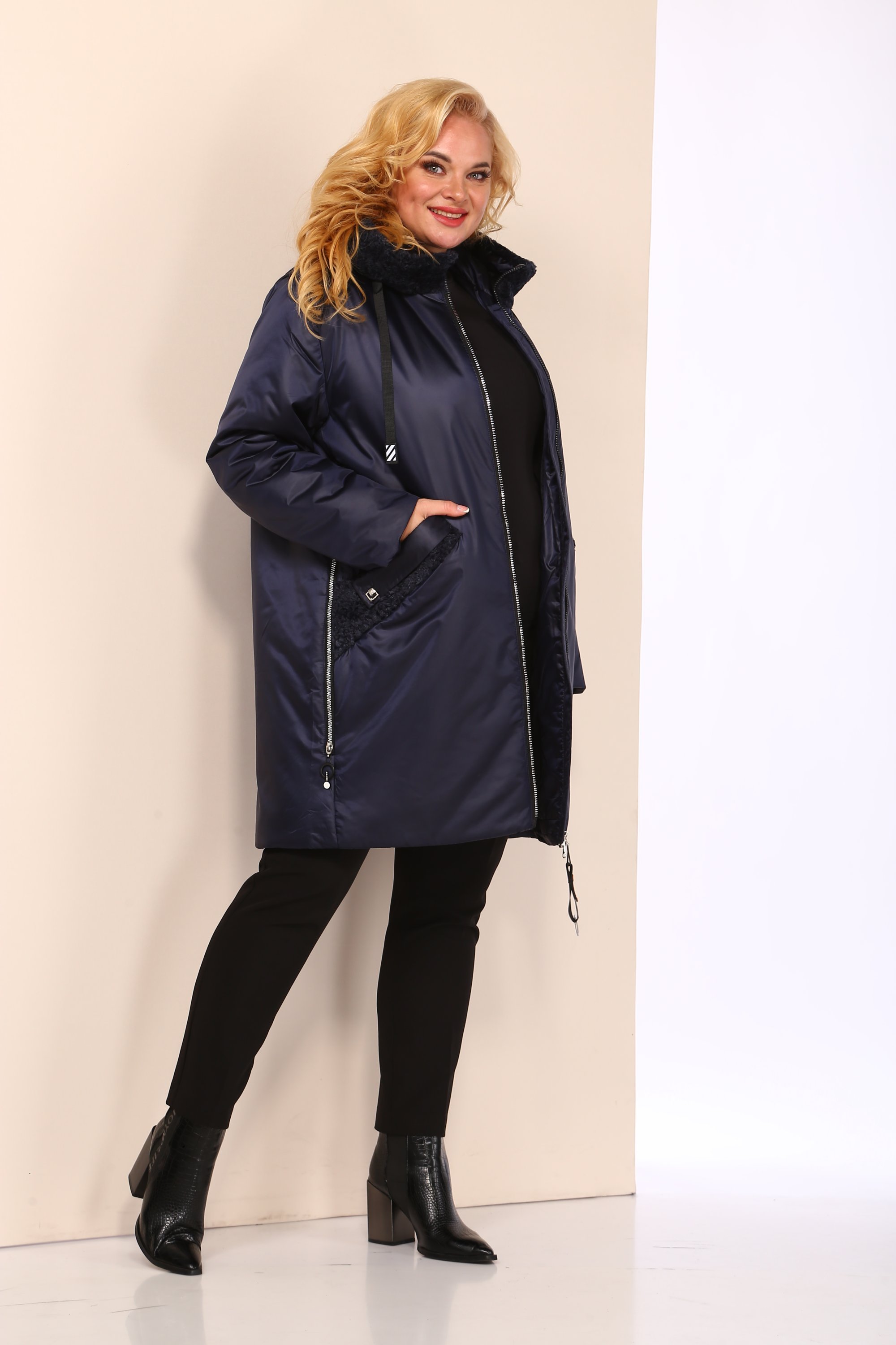 Куртка 2090 синий Shetti купить - 7% скидка | в наличии